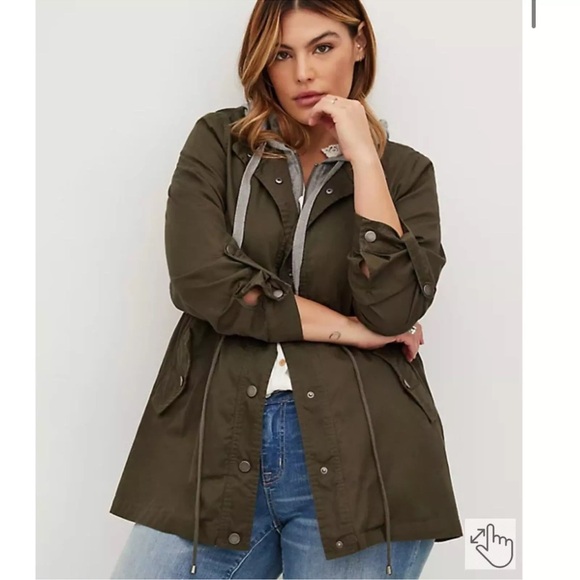 torrid | Jackets & Coats | Torrid Olive Green Anorak Utility Jacket ...